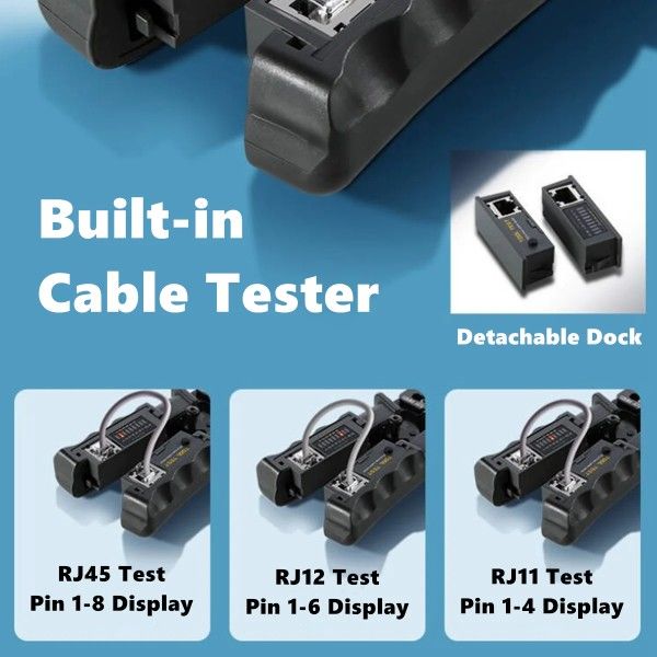 Çok Fonksiyonlu RJ45 RJ12 RJ11 Kablo Test Cihazı ve Sıkma Pensesi | 1. ...